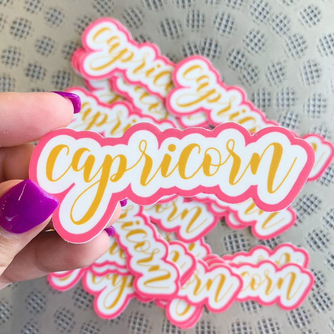 Capricorn Zodiac Sign Sticker Capricorn Sticker Water Bottle - Etsy