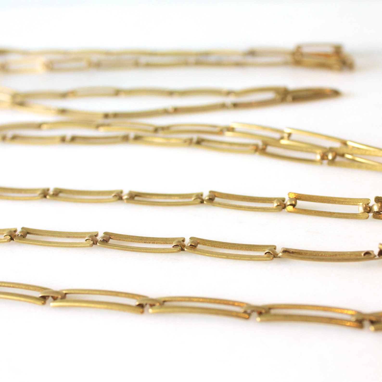 Rectangular link brass chain 6ft 20x5mm | Etsy