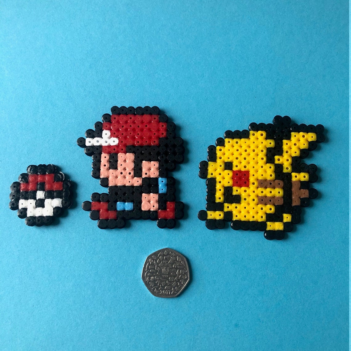Ash & Pikachu Inspired Pixel Art - Etsy