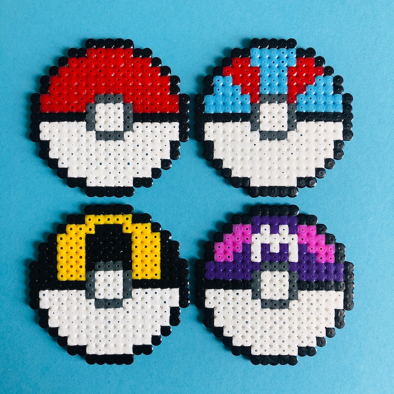Pokeball Hama Beads - Etsy UK