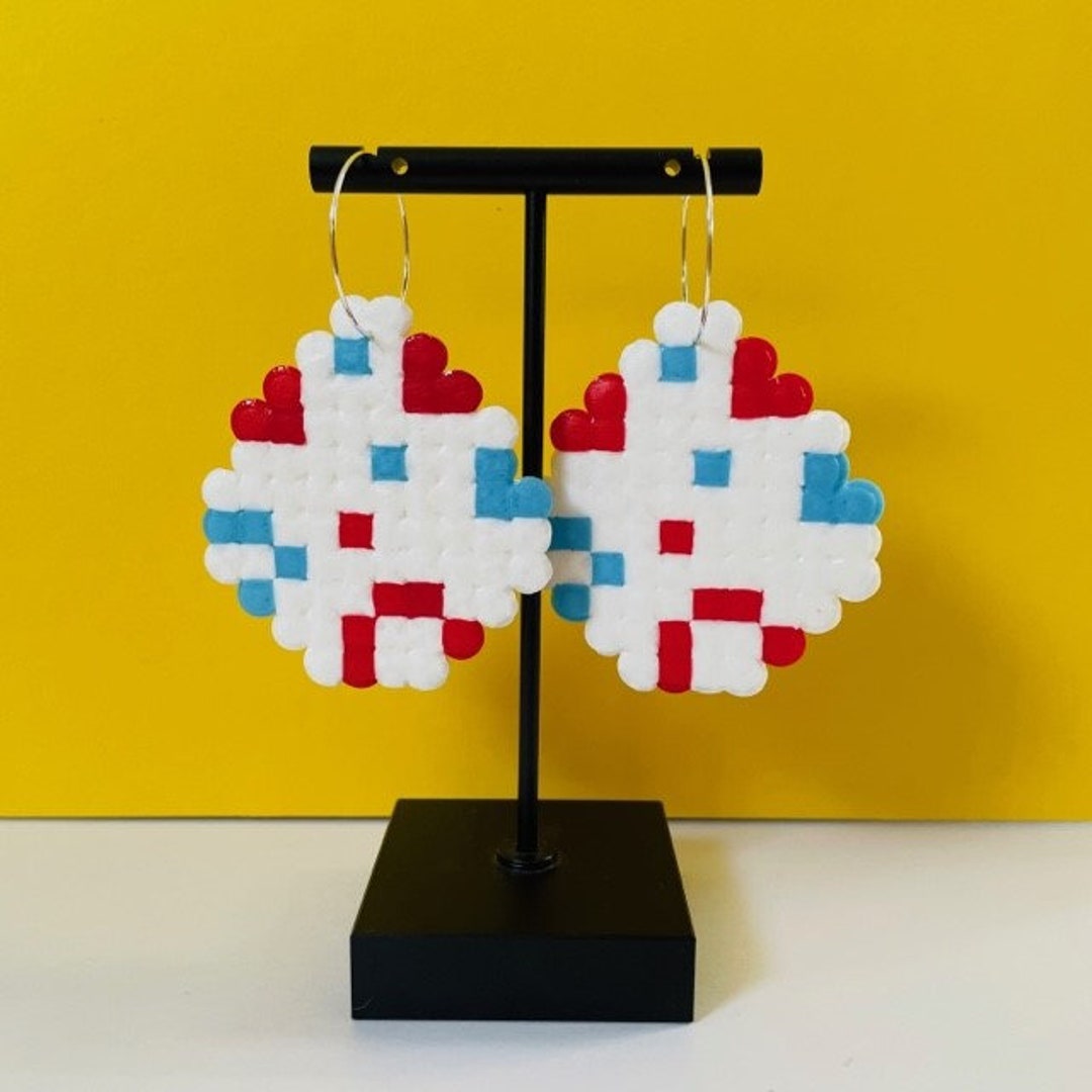 Togepi Egg Inspired Earrings / Pixel Art - Etsy