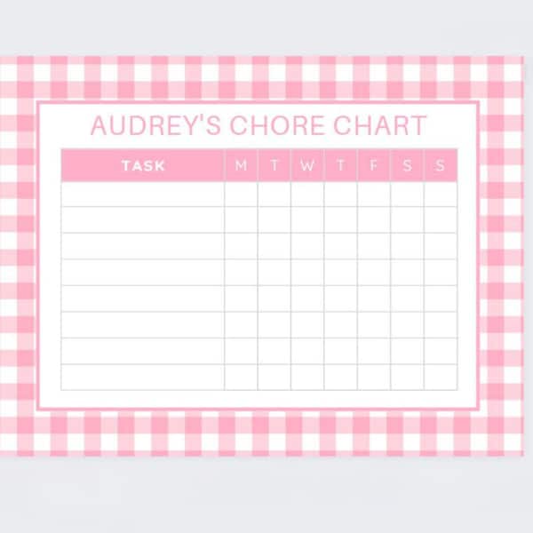 Back to School Chore Chart - Etsy