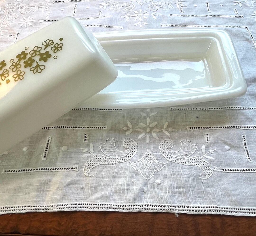 Vintage Pyrex Butter Dish I Crazy Daisy or Spring Blossom Pattern ...