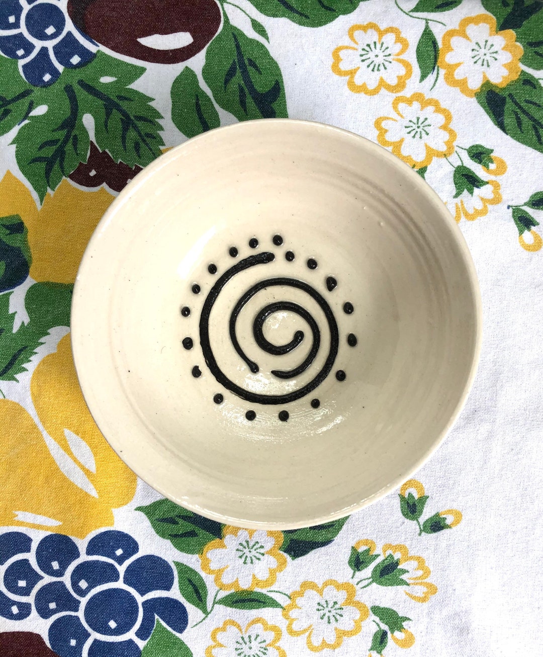 Ceramic Pottery Handmade Clay Bowl I Black and White Pottery Serving ...