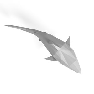 Shark, Printable PDF Template, Papercraft, Download, 3d, Low Poly - Etsy