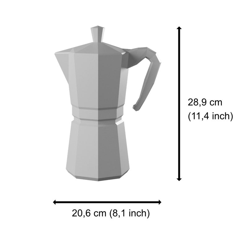 Coffee Maker, Printable PDF Template, Papercraft, Download, 3d, Low ...