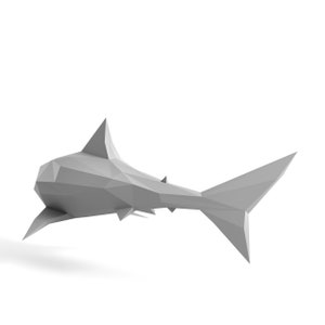 Shark, Printable PDF Template, Papercraft, Download, 3d, Low Poly - Etsy