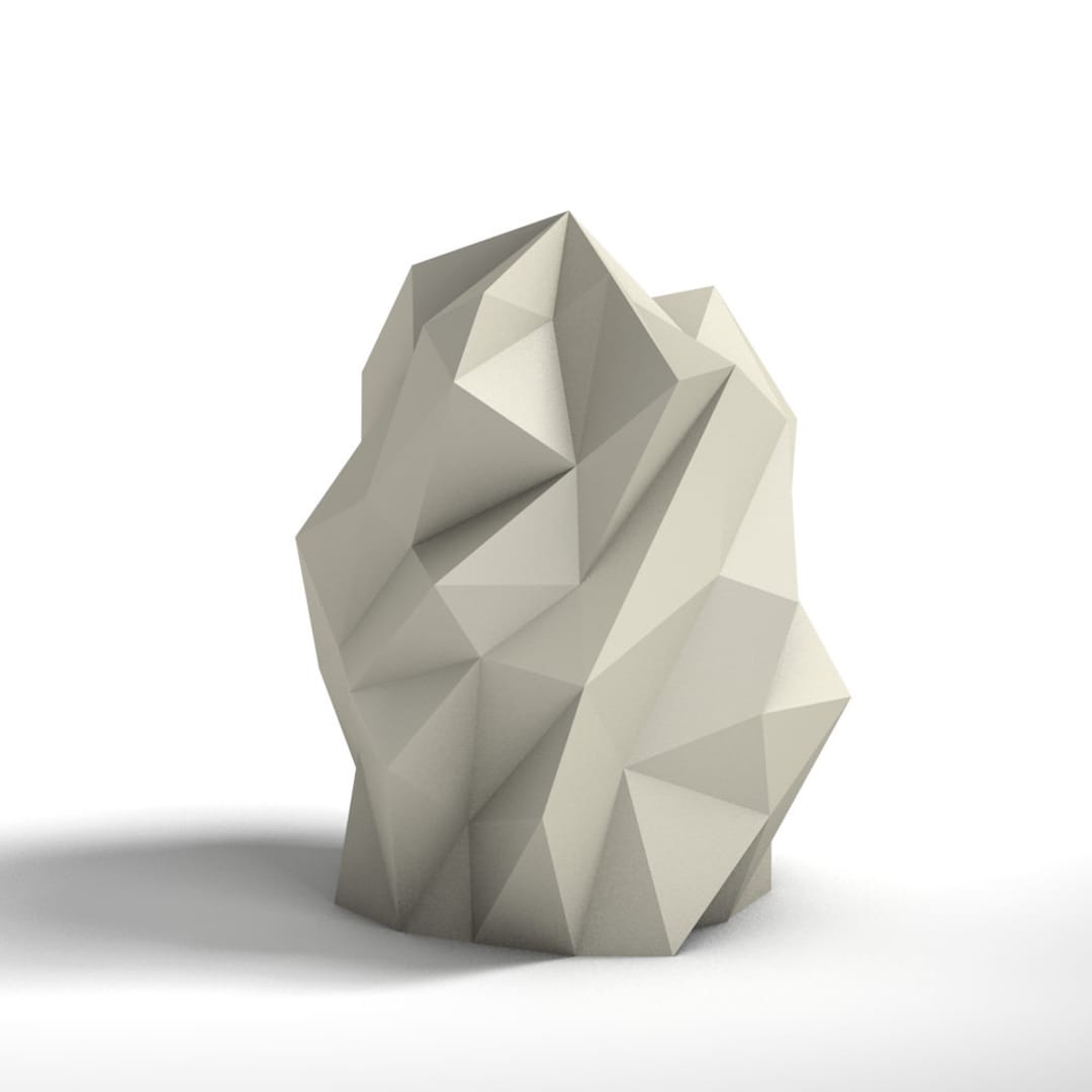 Abstract Rock, Printable PDF Template, Papercraft, Download, 3d, Low ...