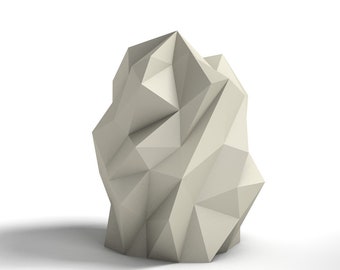 Abstract Rock Printable PDF Template Papercraft Download - Etsy