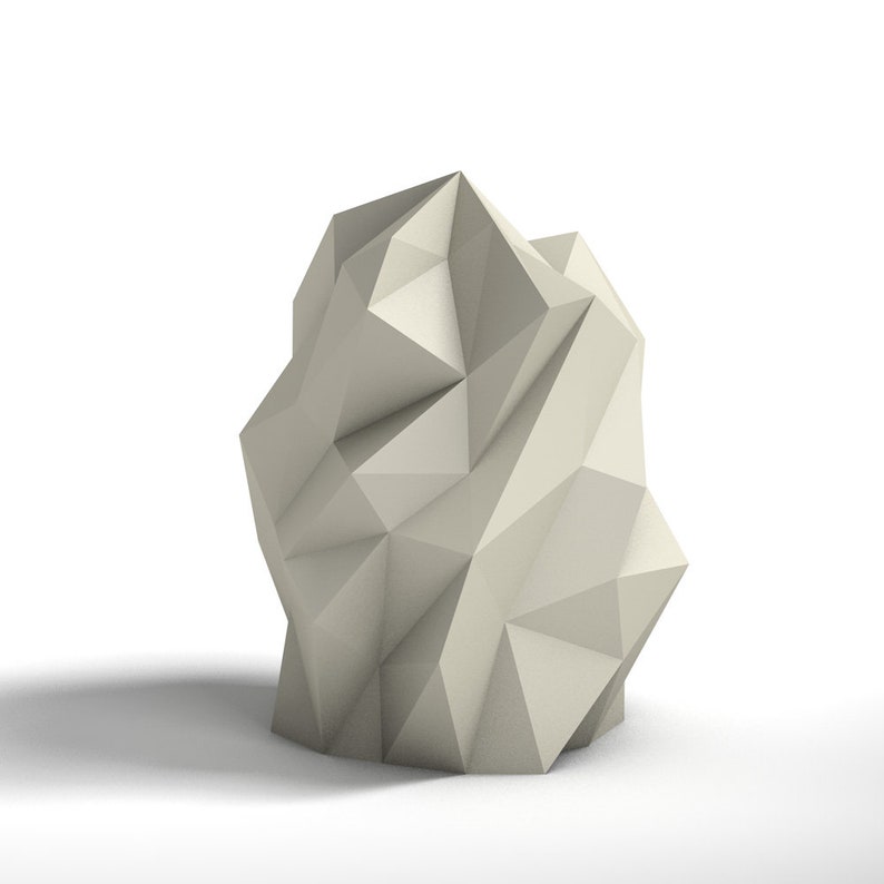 Abstract Rock, Printable PDF Template, Papercraft, Download, 3d, Low ...