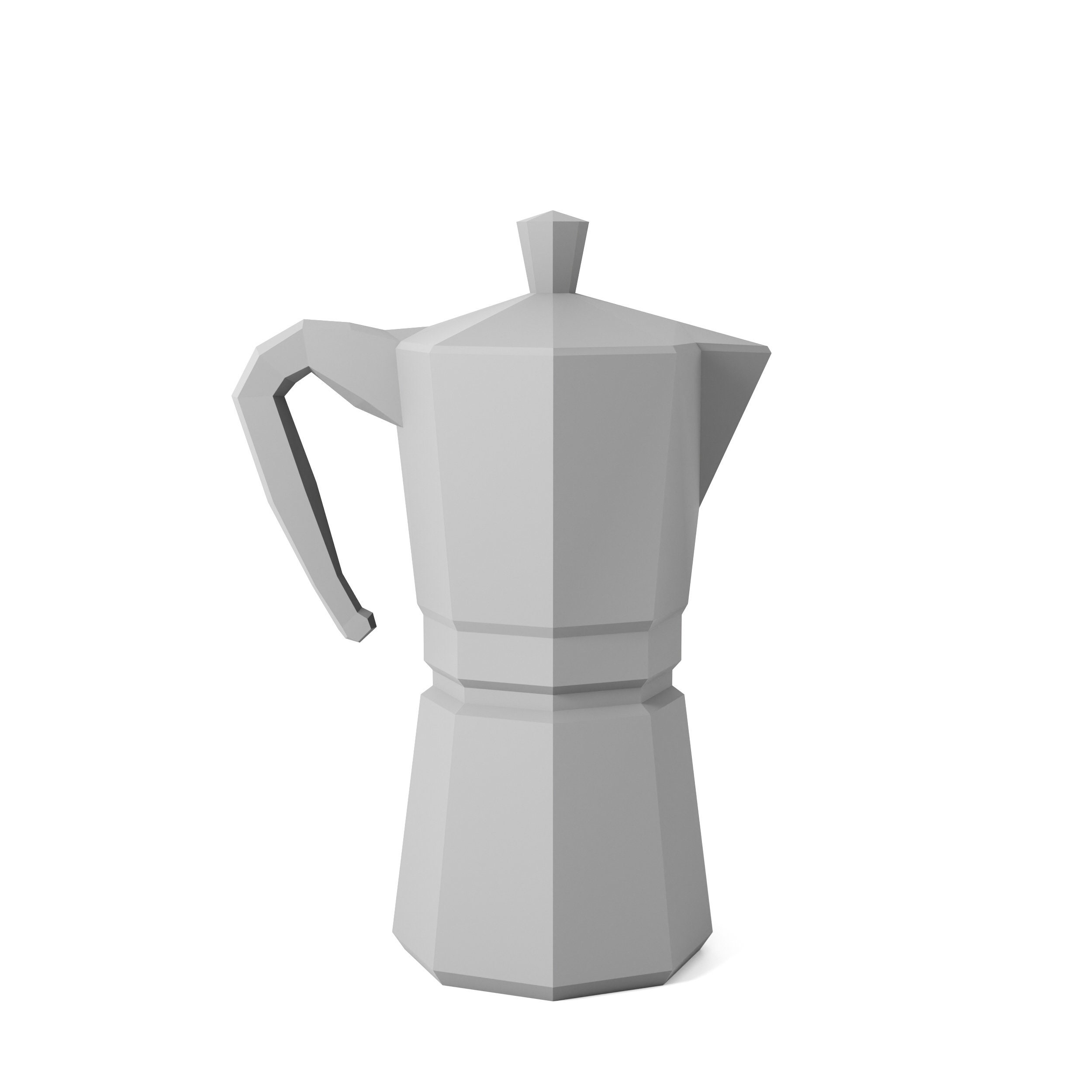 Coffee Maker, Printable PDF Template, Papercraft, Download, 3d, Low ...