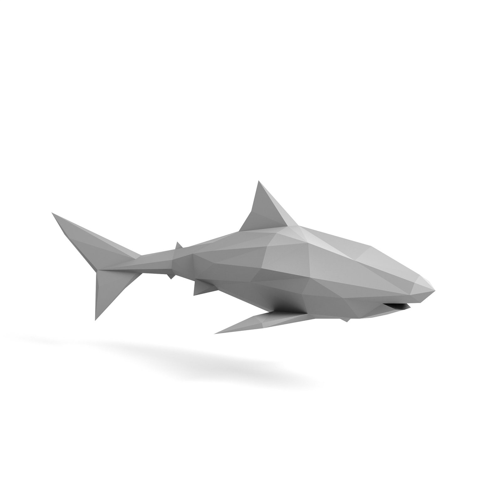 Shark, Printable PDF Template, Papercraft, Download, 3d, Low Poly - Etsy