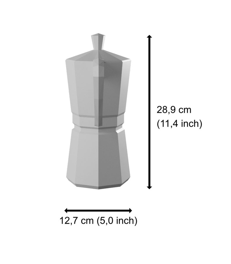 Coffee Maker, Printable PDF Template, Papercraft, Download, 3d, Low ...