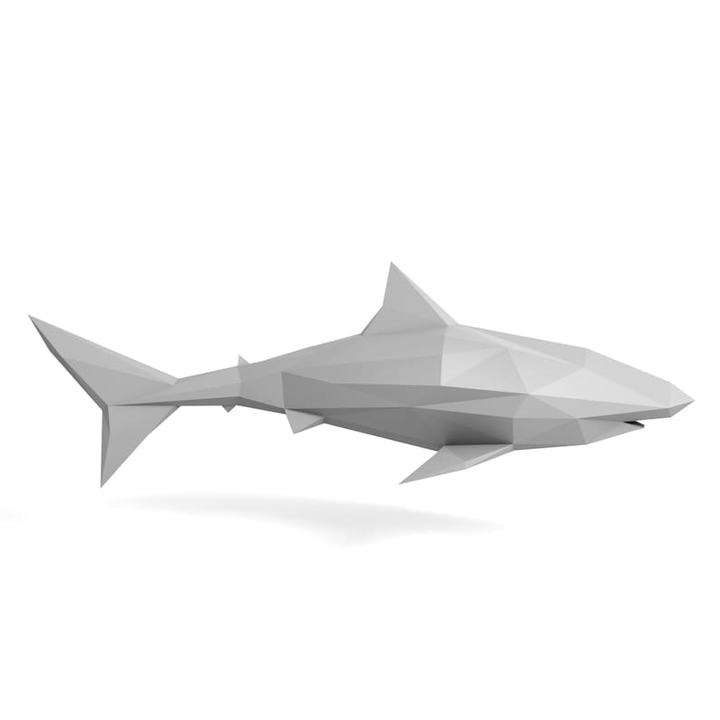 Shark, Printable PDF Template, Papercraft, Download, 3d, Low Poly - Etsy