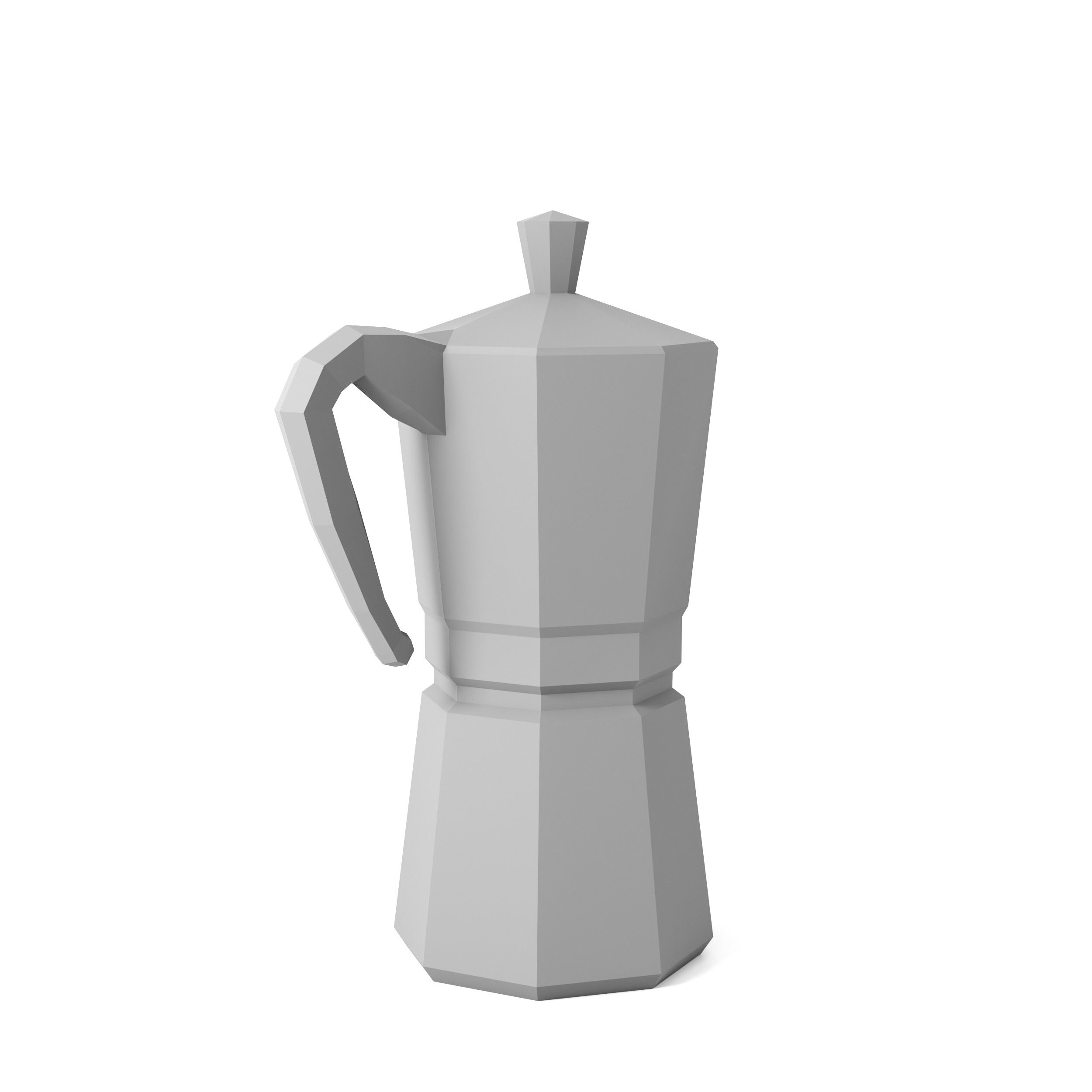 Coffee Maker, Printable PDF Template, Papercraft, Download, 3d, Low ...