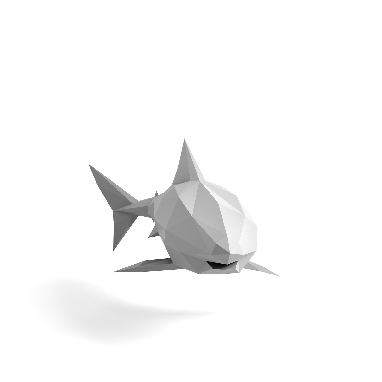 Shark, Printable PDF Template, Papercraft, Download, 3d, Low Poly - Etsy