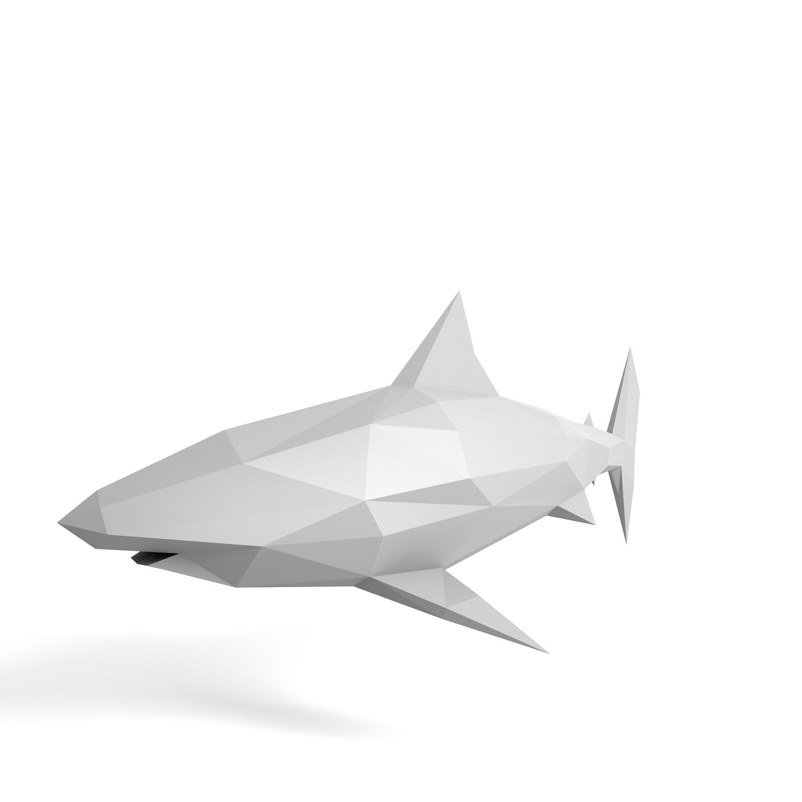 Shark, Printable PDF Template, Papercraft, Download, 3d, Low Poly - Etsy