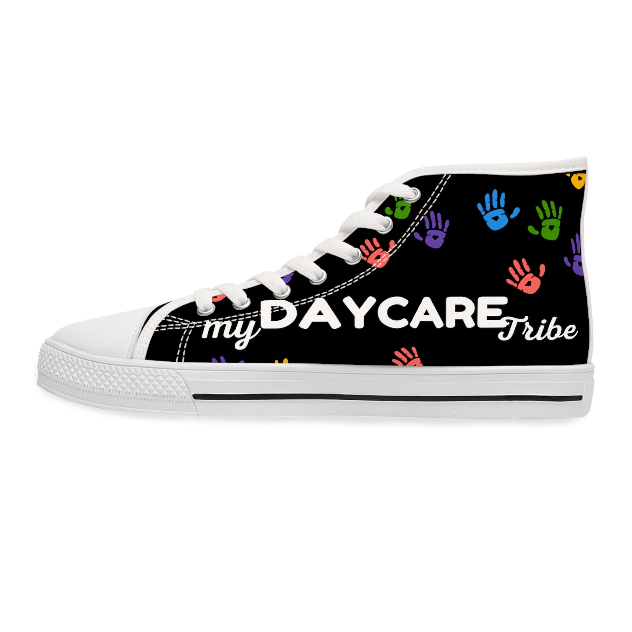 Daycare, My Daycare Tribe, Women's High Top Sneakers, Childcare Shoes ...