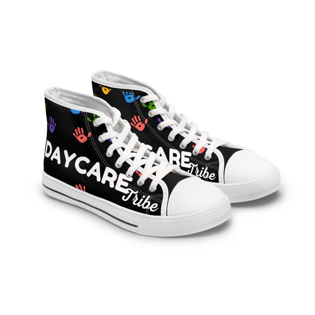 Daycare, My Daycare Tribe, Women's High Top Sneakers, Childcare Shoes ...