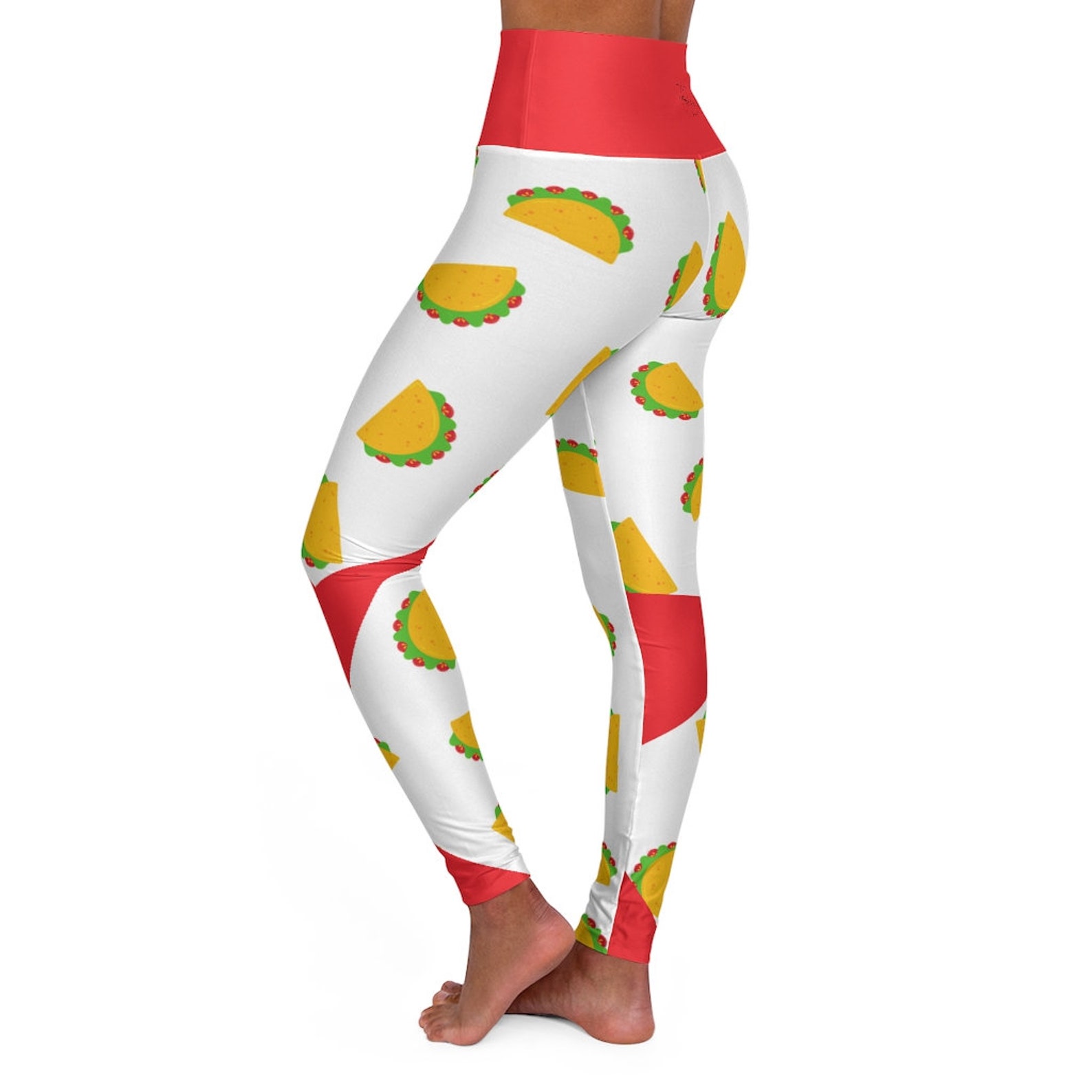 YOGA Style Banded Lined Tacos Printed Knit Legging, Buttery Soft ...