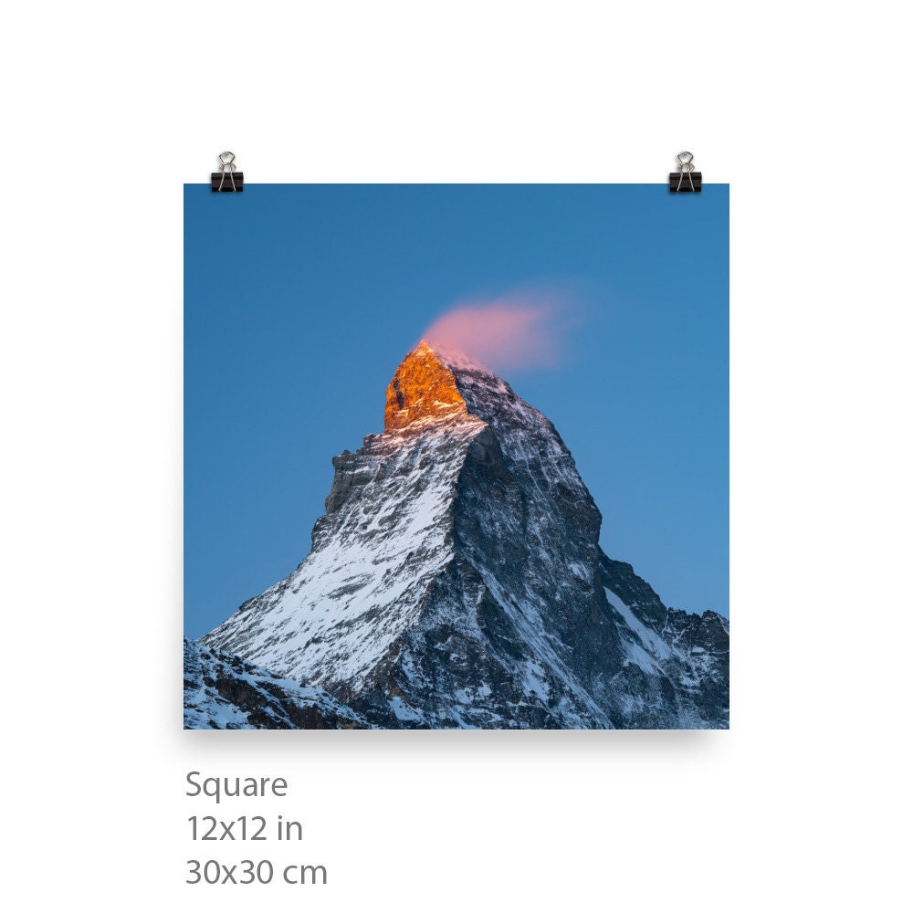 Matterhorn in the First Rays of Sunrise - Zermatt, Switzerland - Photo ...