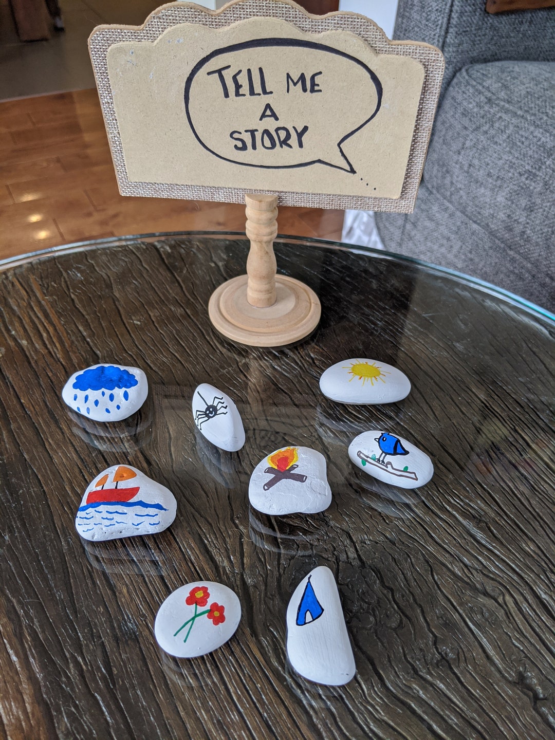 Camping Theme Story Stones - Etsy