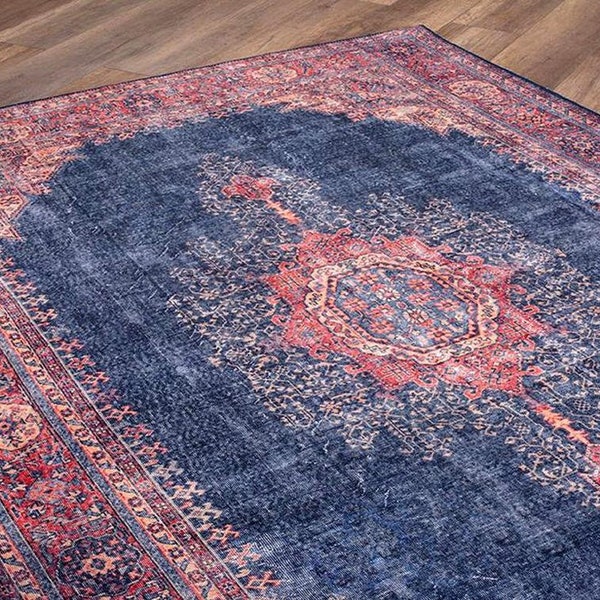 8x10 Navy Blue Rug - Etsy