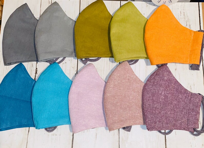 Linen Cotton Mask AdjustableReusable Breathable Face | Etsy