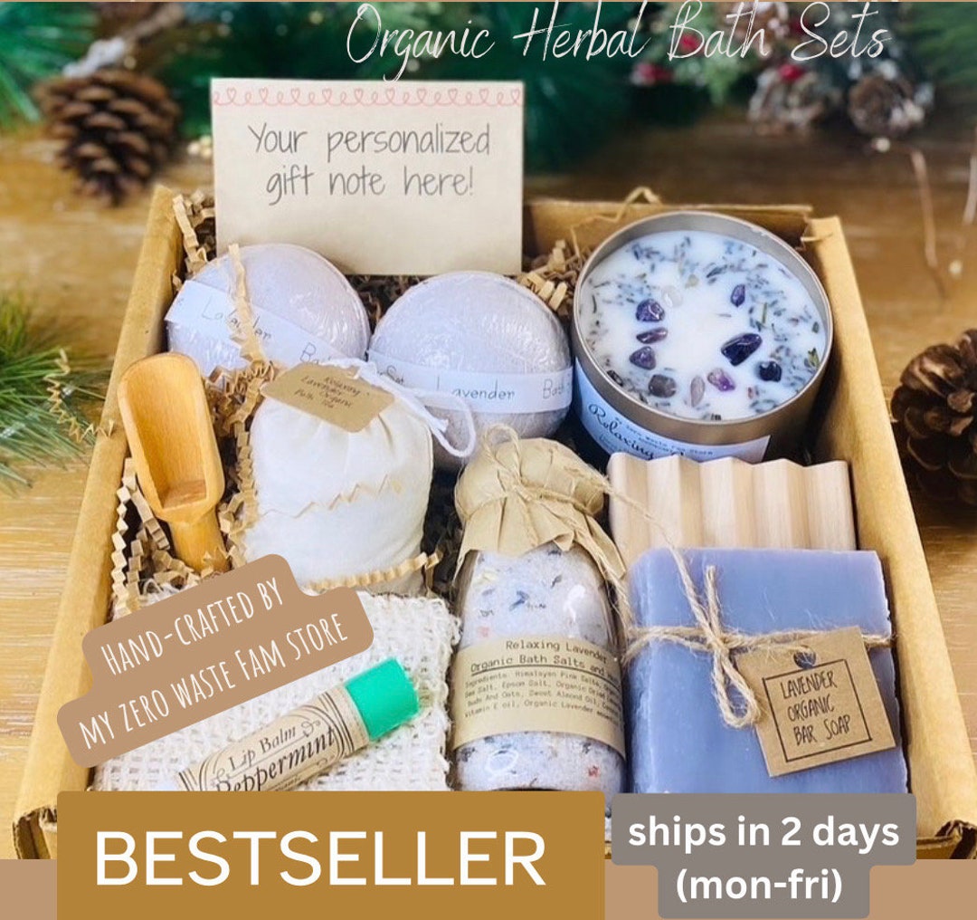 Organic Spa Gift Set, Organic Lavender Essential Oils Infused ...