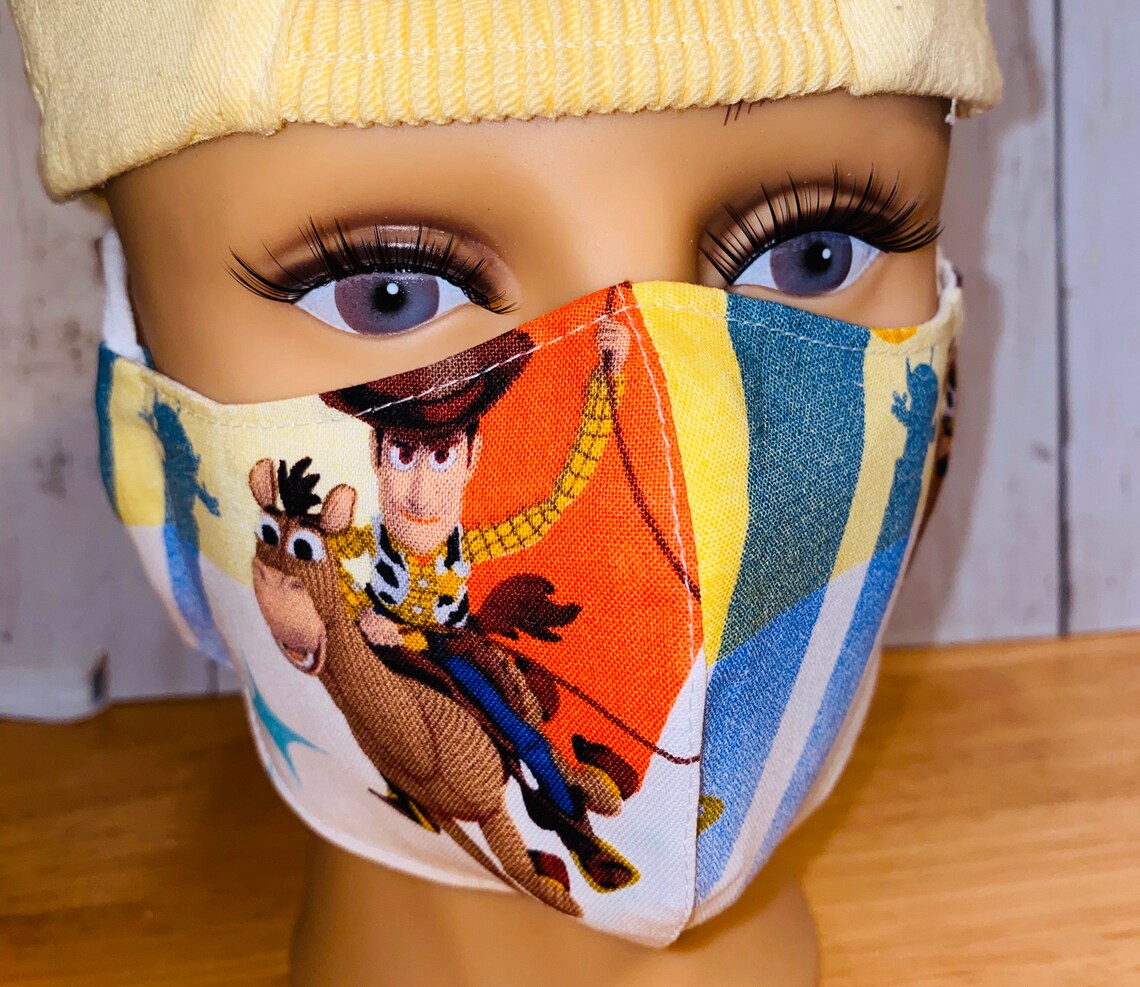 Toy Story Face Mask 100% Cotton. Reusable Adjustable | Etsy