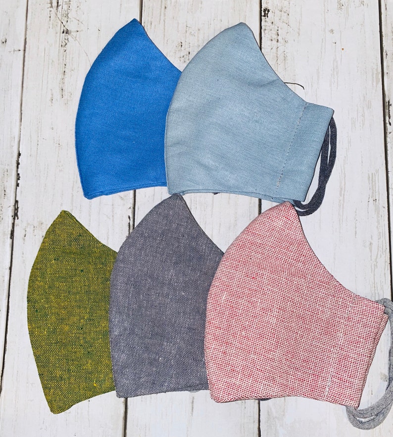 Linen Cotton Mask AdjustableReusable Breathable Face | Etsy