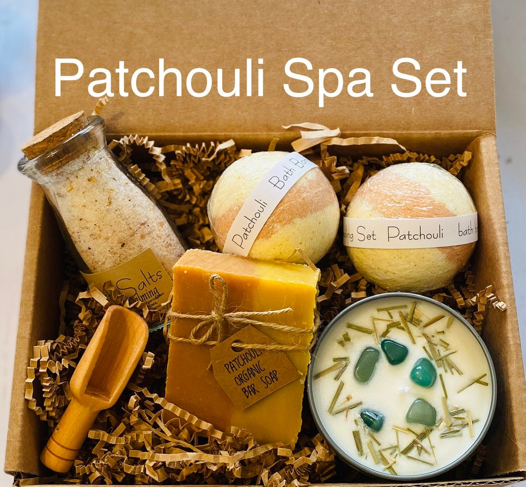Spa Gift Set, Patchouli Spa Set, Handmade Spa Kit, Birthday Gift, Gift ...