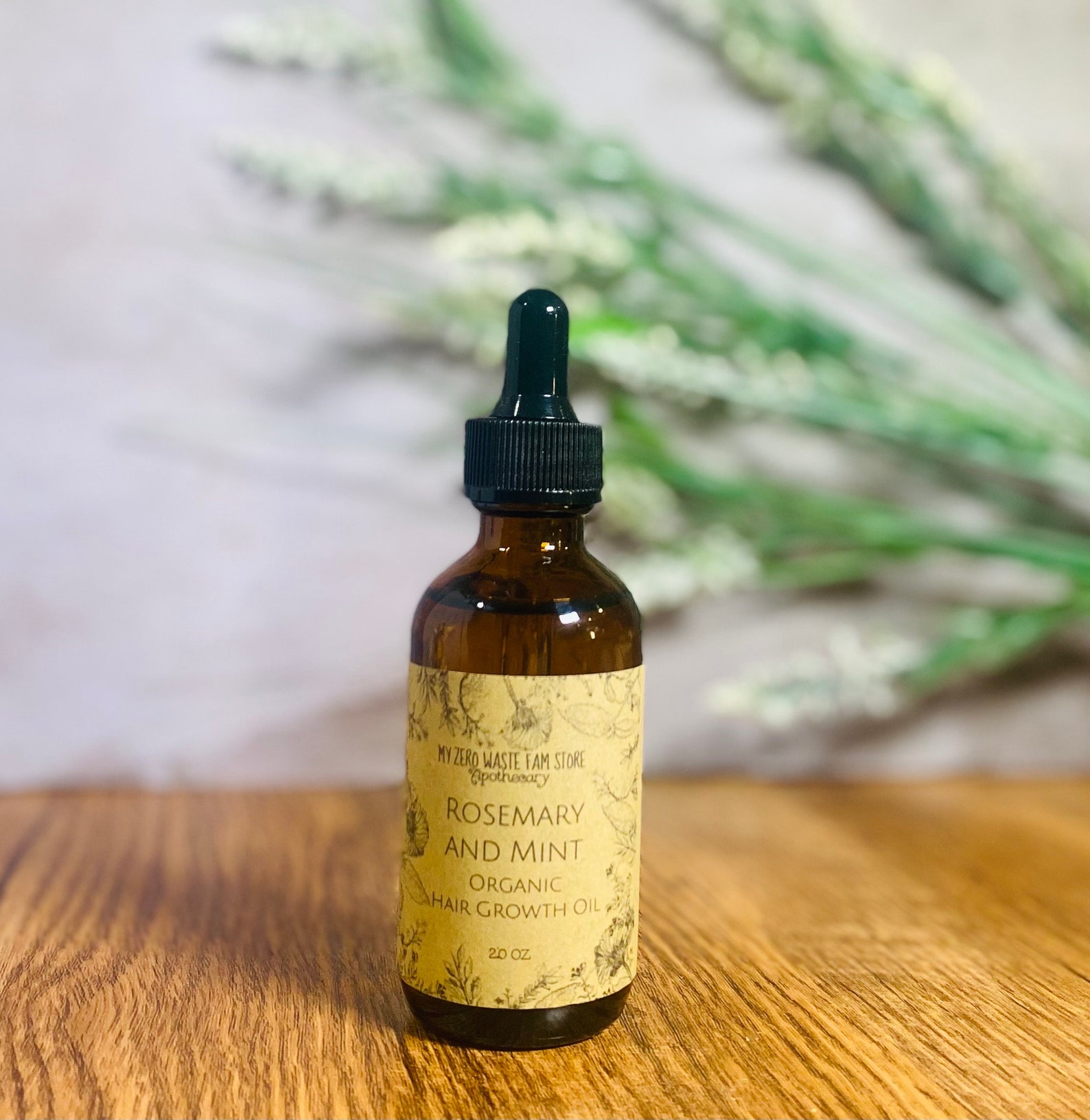 Rosemary Mint Hair Care Gift Set: Shampoo Bar, Oil, Mist & Bamboo Comb ...