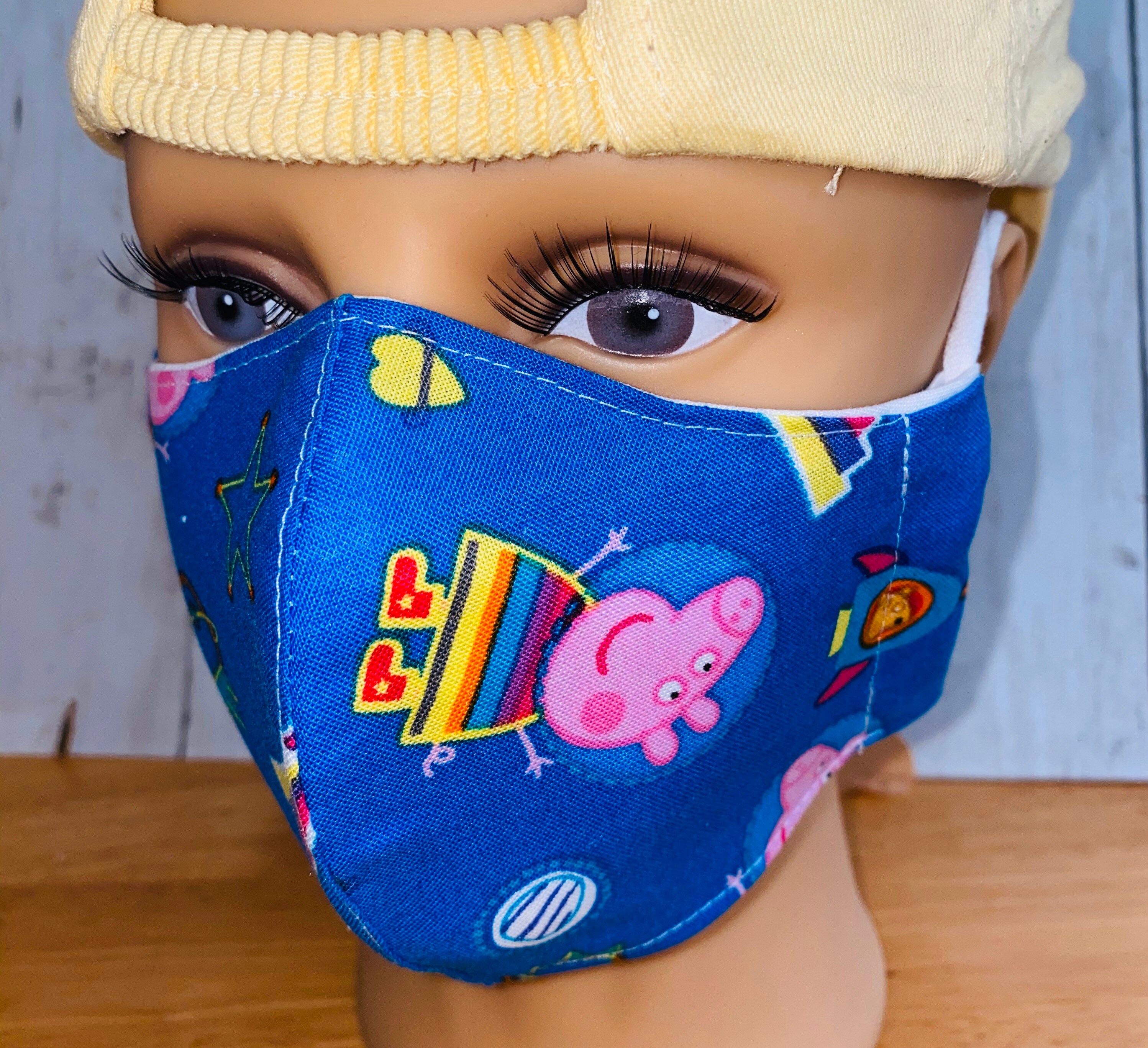 Peppa Pig Mask for toddler 100% cotton face mask Kids Face | Etsy