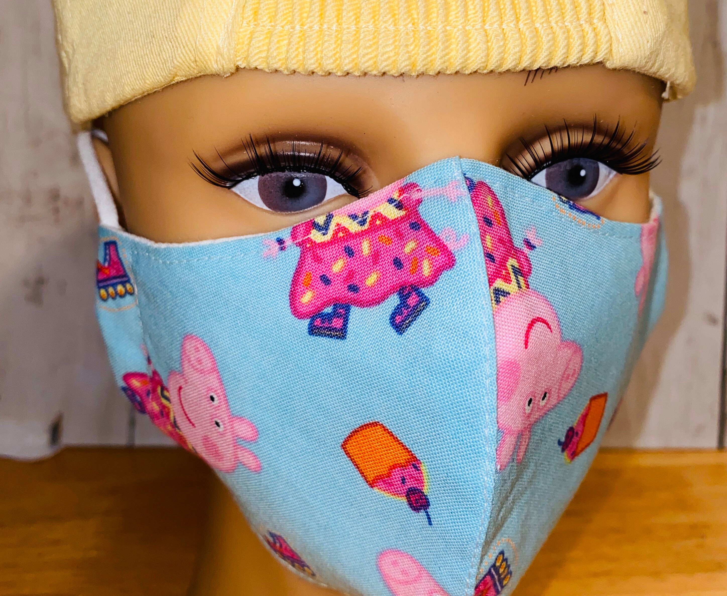 Peppa Pig Mask for toddler 100% cotton face mask Kids Face | Etsy