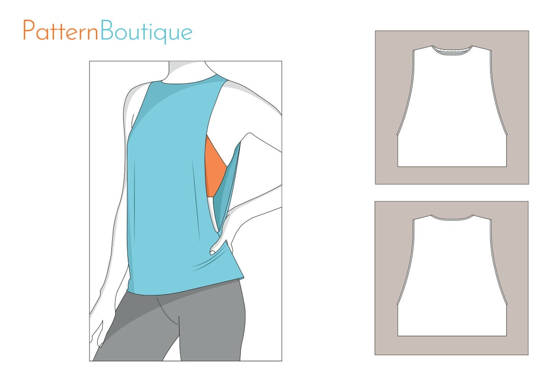 Make a Tank Top | Sports Outfit | PDF Sewing Pattern in A0, A4 and US ...
