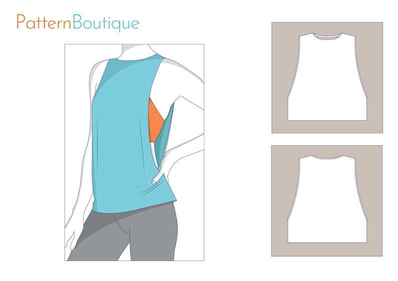 Make a Tank Top Sports Outfit PDF Sewing Pattern in A0 A4 - Etsy