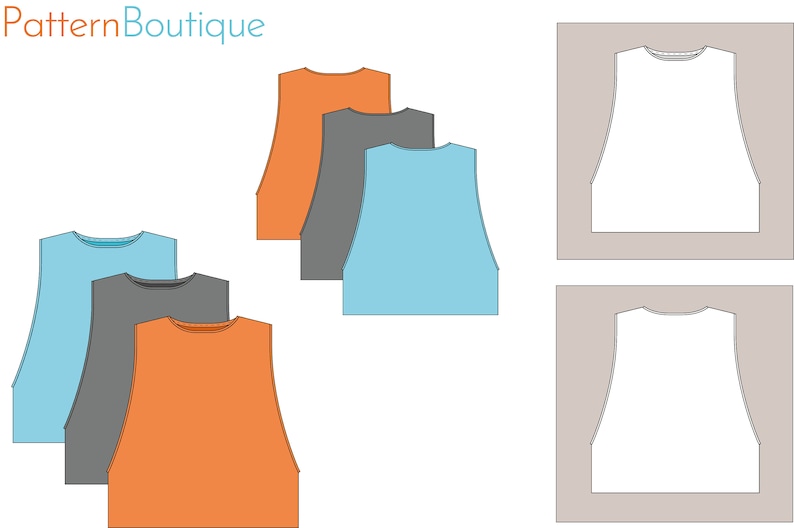 Make a Tank Top Sports Outfit PDF Sewing Pattern in A0 A4 - Etsy