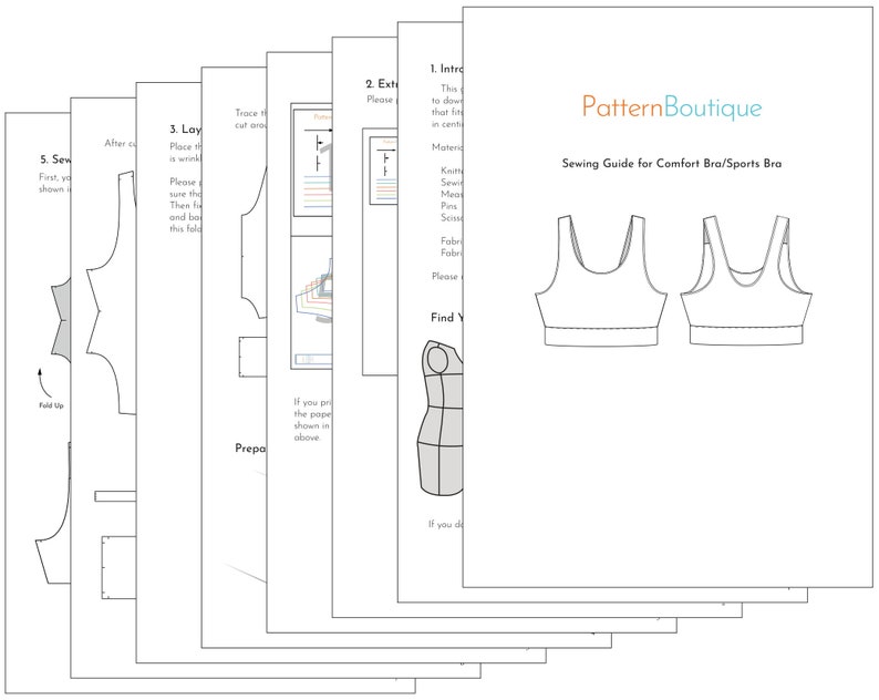 Make a Comfort Bra/sports Bra | Sports Bra Pattern | A0, A4 and US ...