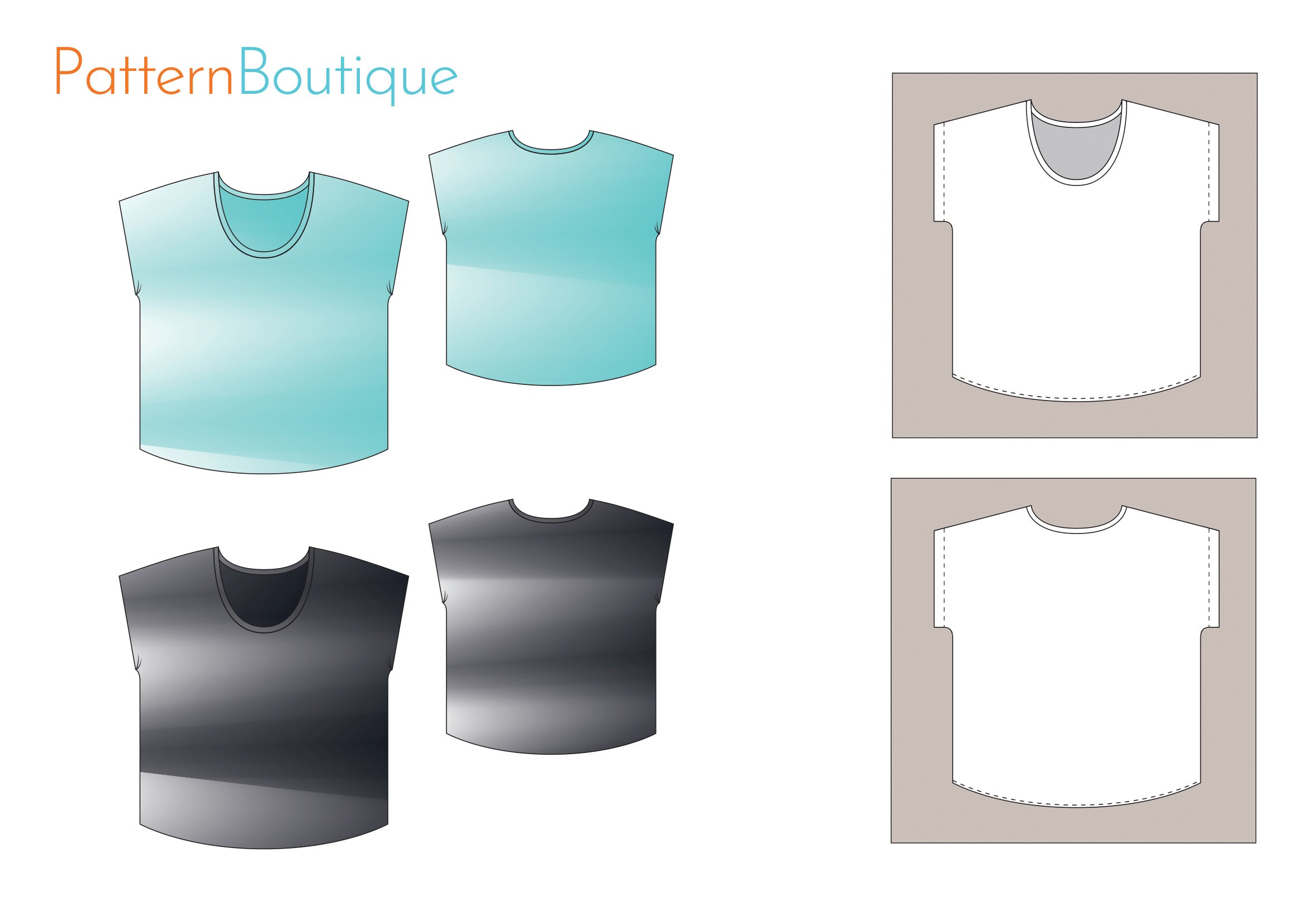 Make a Simple Oversize T-shirt Pattern | Sports Outfit | PDF Sewing ...
