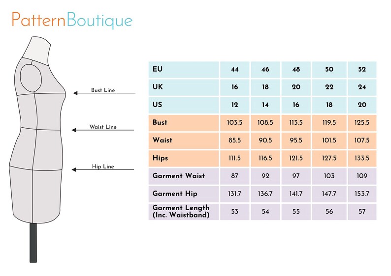 Flared Skirt Sewing Pattern PDF Sewing Pattern in A0 A4 and - Etsy UK