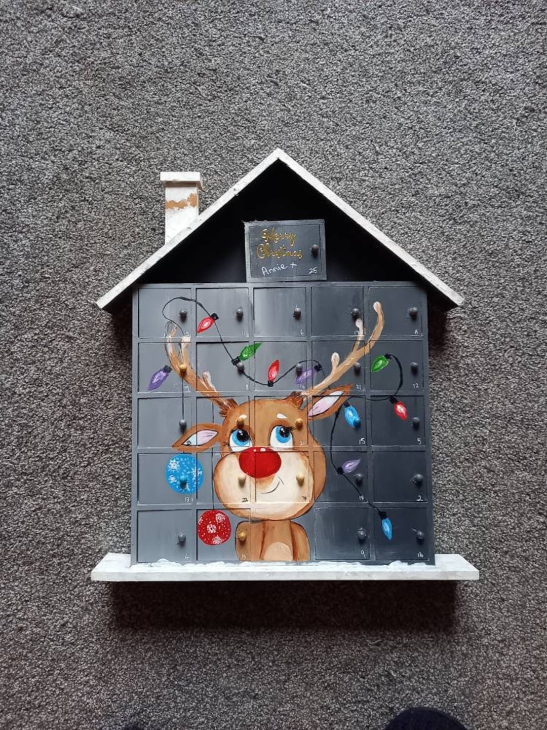 Hand Painted Wooden Advent Calendars Lots of Different Designs Painted ...