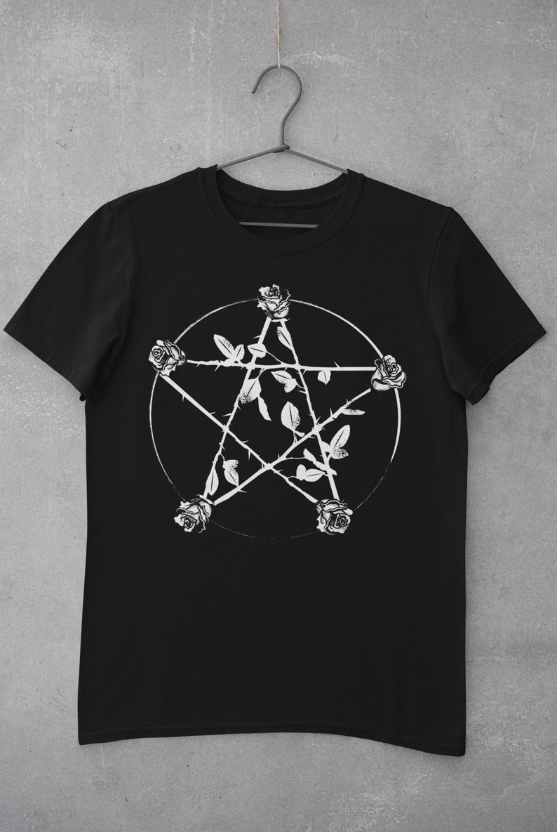 Rose Pentagram Graphic Tee | Witch Clothing | Alternative Fashion ...
