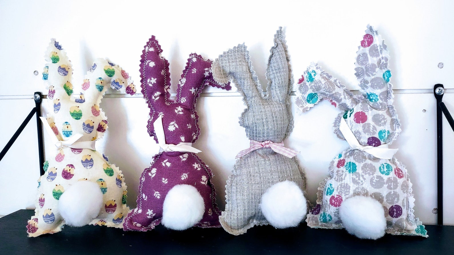 Stuffed Fabric Bunny Farmhouse Style Easter Basket Bunny - Etsy