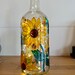 Hand Painted Bottle sunny Sunflowers Painted Bottle With Led - Etsy