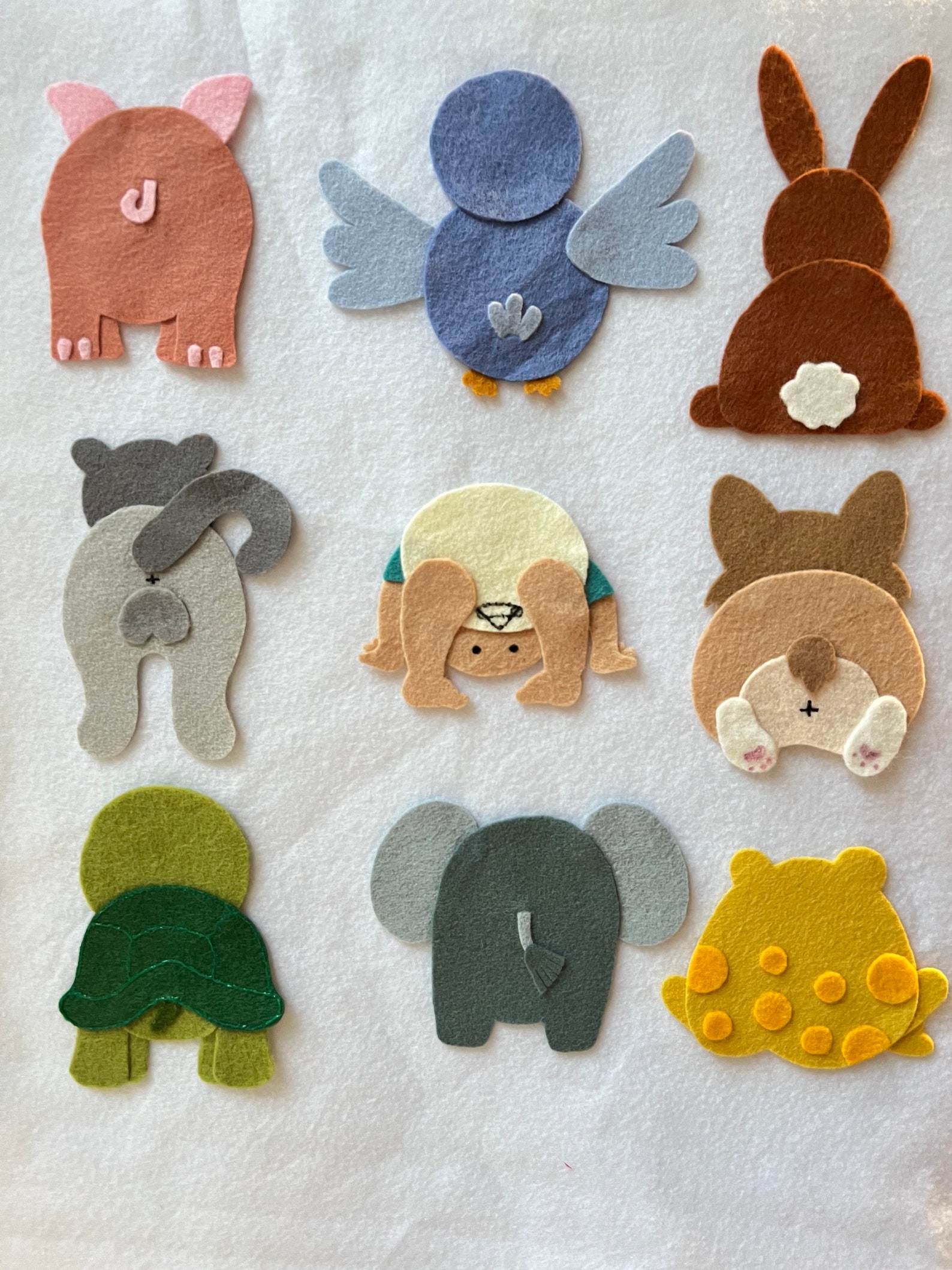 Whose Bum Felt Game, Animal Felt, Felt Stories, Flannel Board Story ...