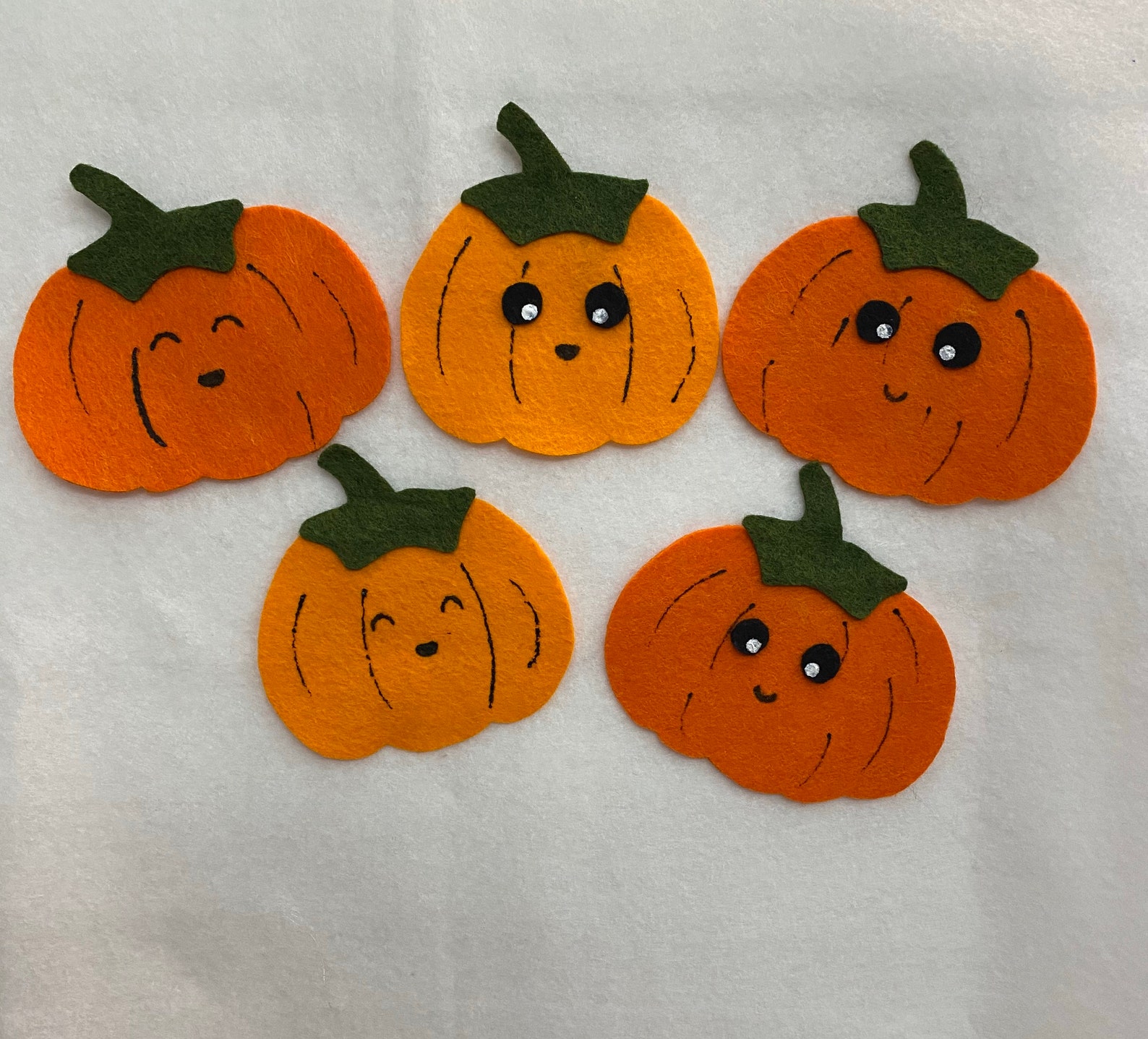5 Little Pumpkins Felt Story, Felt Story, Felt Pumpkins, Fall Felt ...