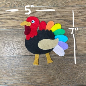 Turkey Wore His Rainbow Feathers Felt Story, Felt Stories, Flannel ...