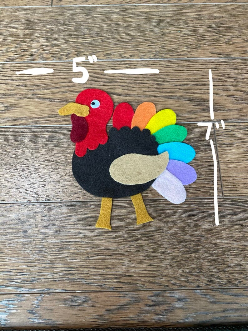 Turkey Wore His Rainbow Feathers Felt Story, Felt Stories, Flannel ...