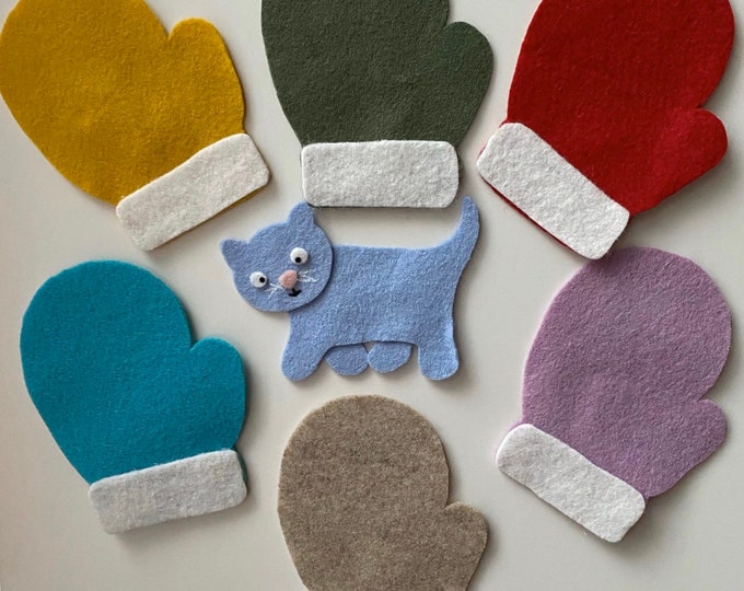Three Little Kittens Lost Their Mittens Felt Story Childrens ...